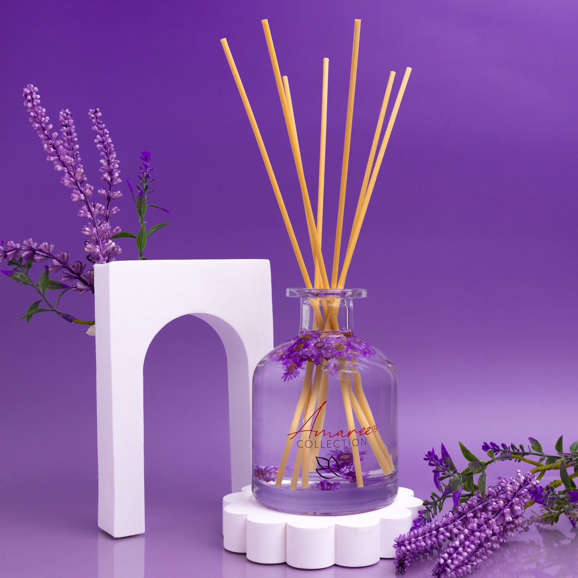 black amber lavender reed diffuser – Calming Aroma – Amaree Collection